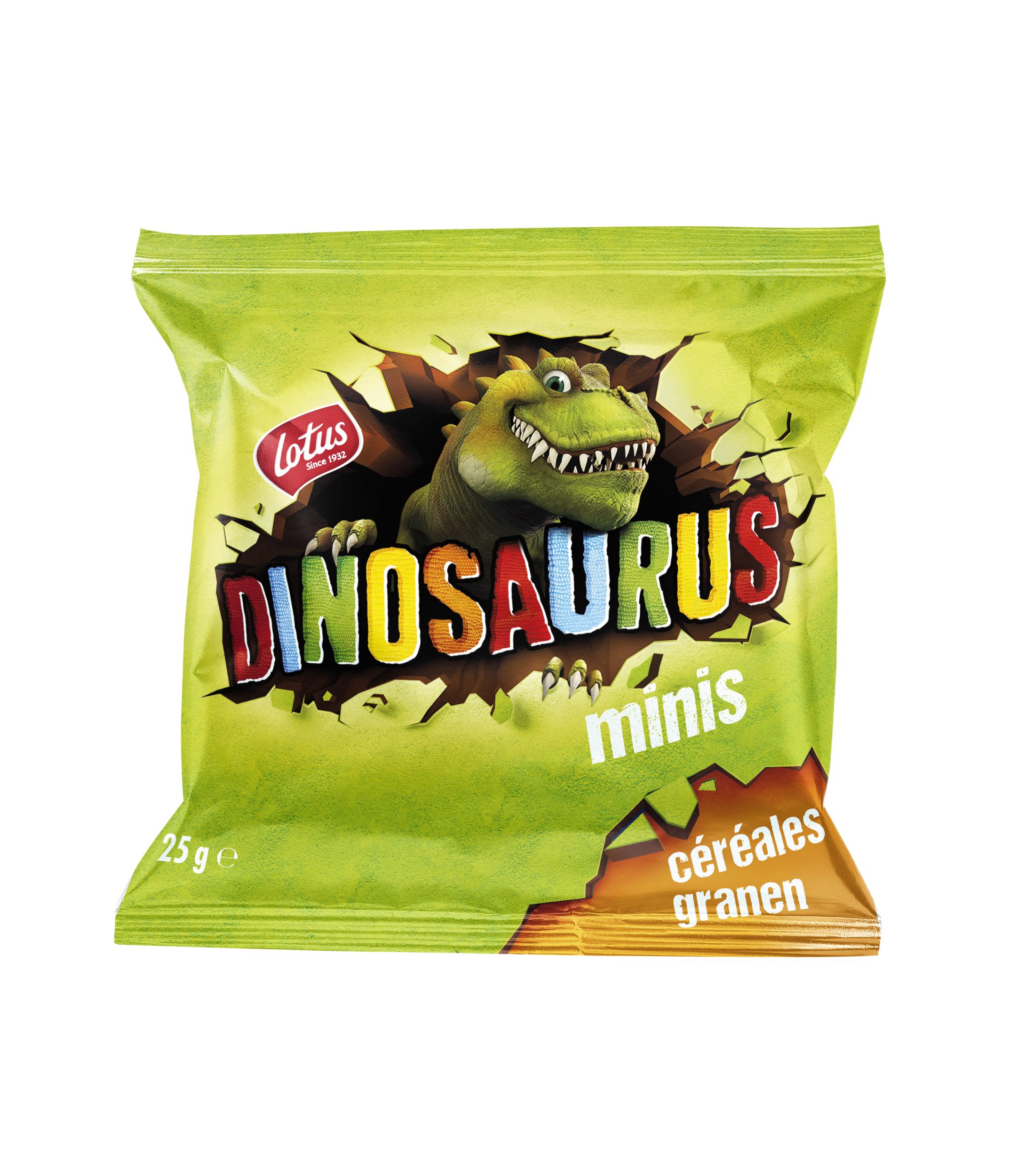 DINOSAURUS ORIGINAL MINI GRANEN 60 x 25G | Lotus Biscoff