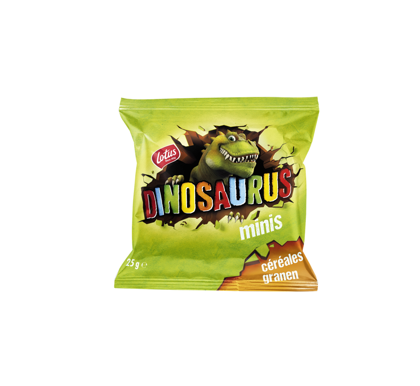 DINOSAURUS ORIGINAL MINI GRANEN 60 x 25G | Lotus Biscoff